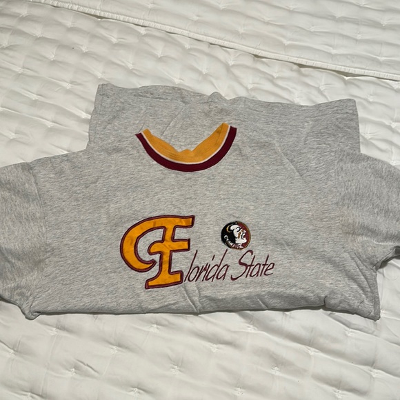 Shirts | Vintage Florida State Fsu Embroidered Tee Tshirt L | Poshmark